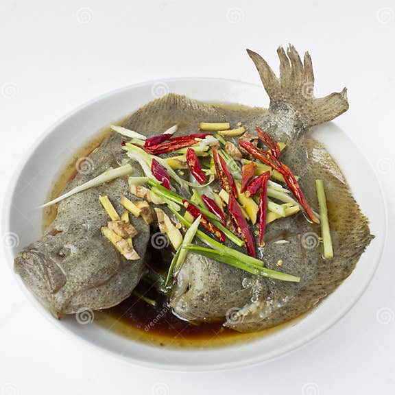 Turbot ( fish ) stock image. Image of dinner, appetizer - 38219981