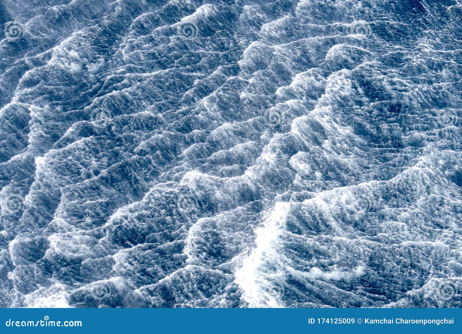 Turbulence Flow Of Sea Water Created By Ship Movement Royalty-Free ...