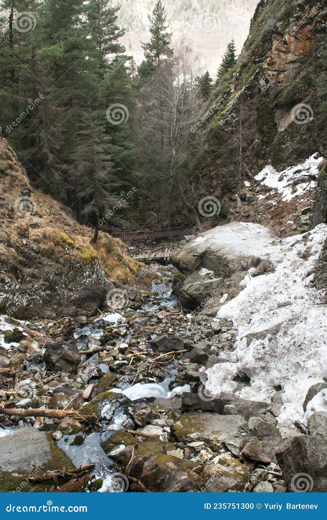 Violent Streams of a Mountain River Stock Photo - Image of clean ...