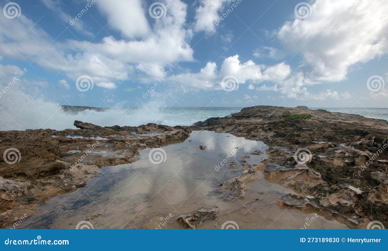 Turbulent Storm Waves Crashing into Laie Point Coastline at Kaawa on ... Turbulent Storm Waves Crashing into Laie Point Coastline at Kaawa on ...