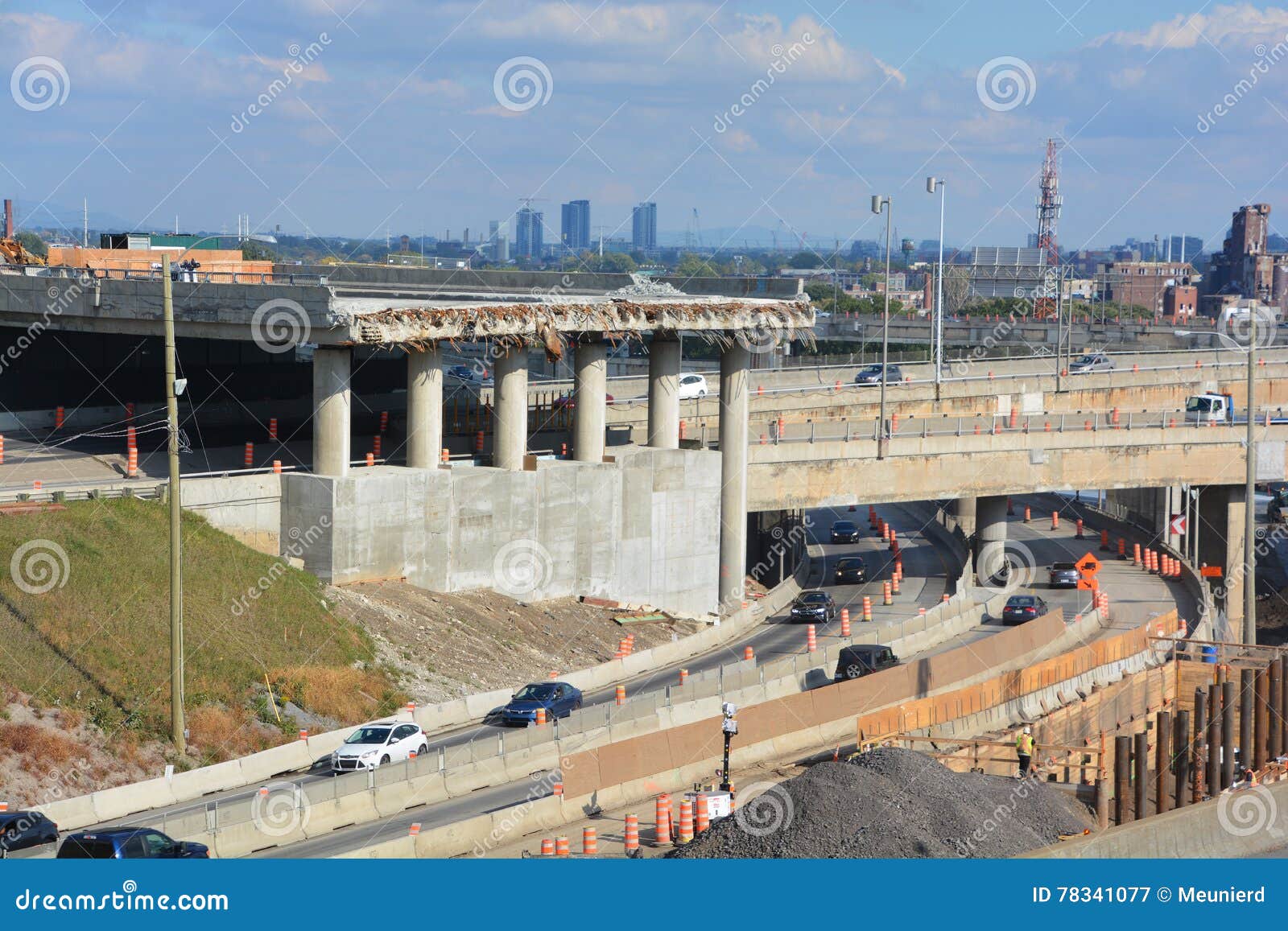 Turcot interchange 1 editorial photography. Image of hard - 78341077
