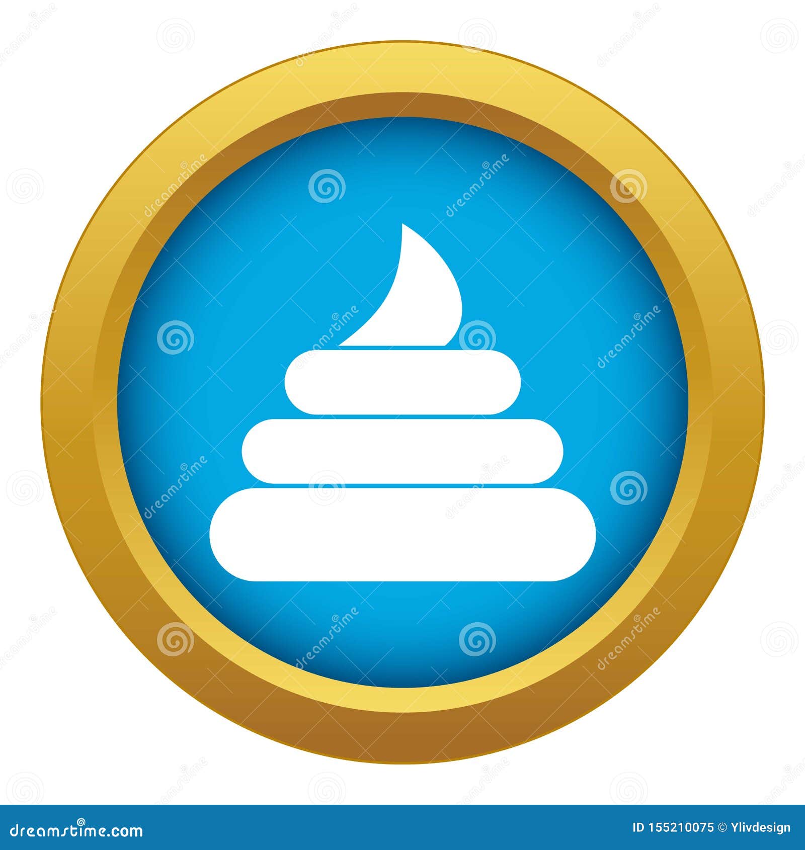 Turd Icon Blue Vector Isolated Stock Vector - Illustration of matter ...