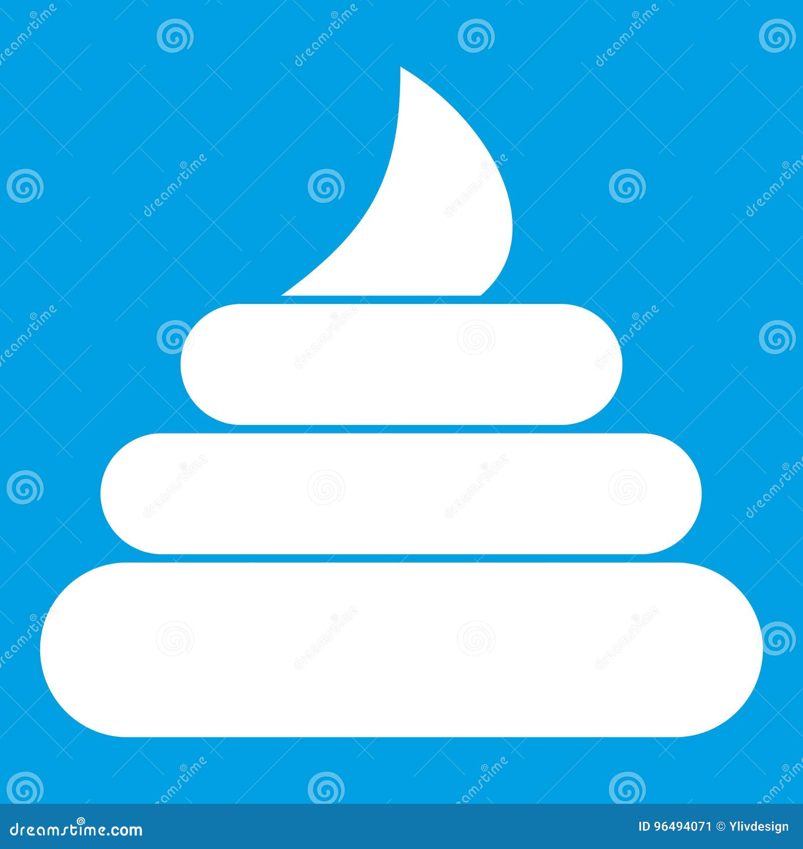 Turd icon white stock vector. Illustration of circle - 96494071