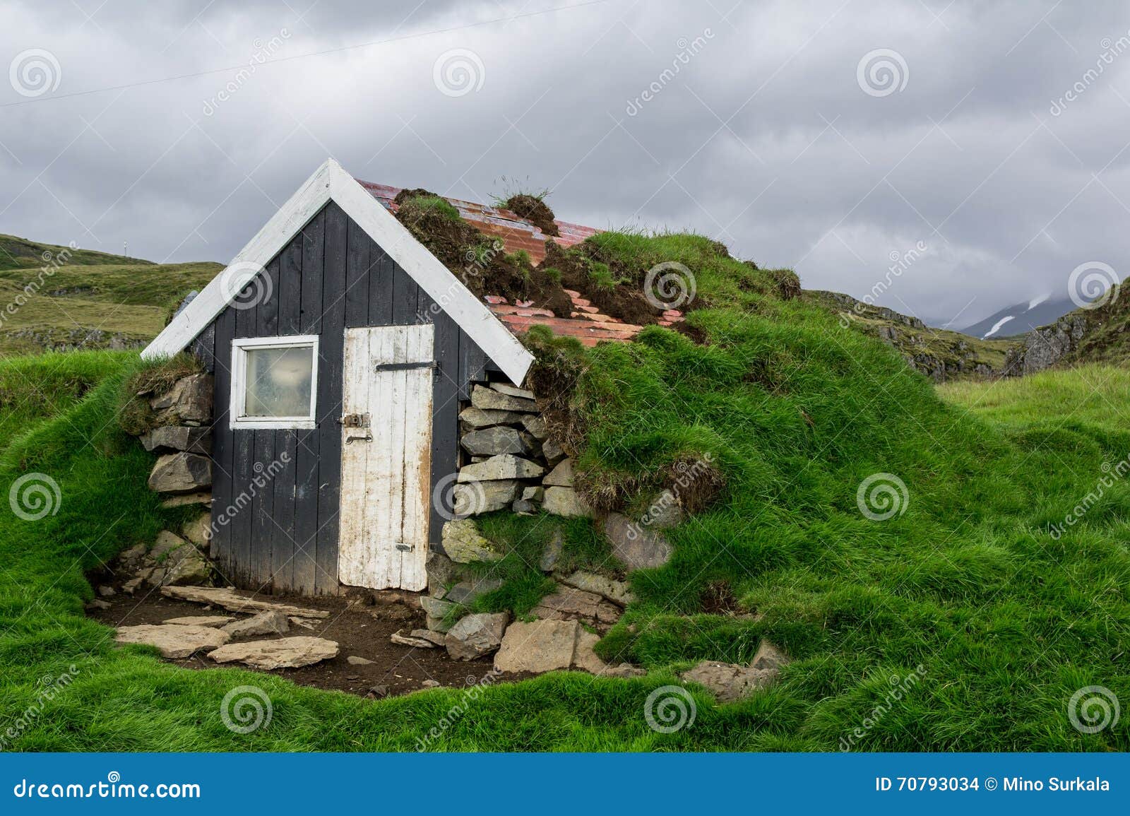 Turf house in Iceland stock photo. Image of green, north - 70793034