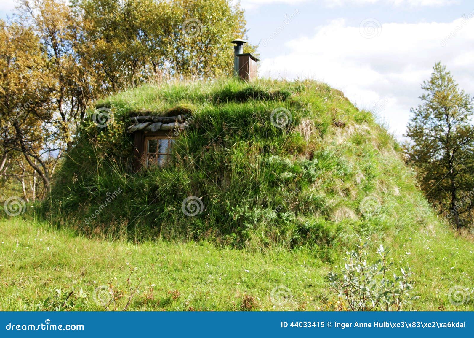 Turf hut stock image. Image of primitive, shrubs, sami - 44033415
