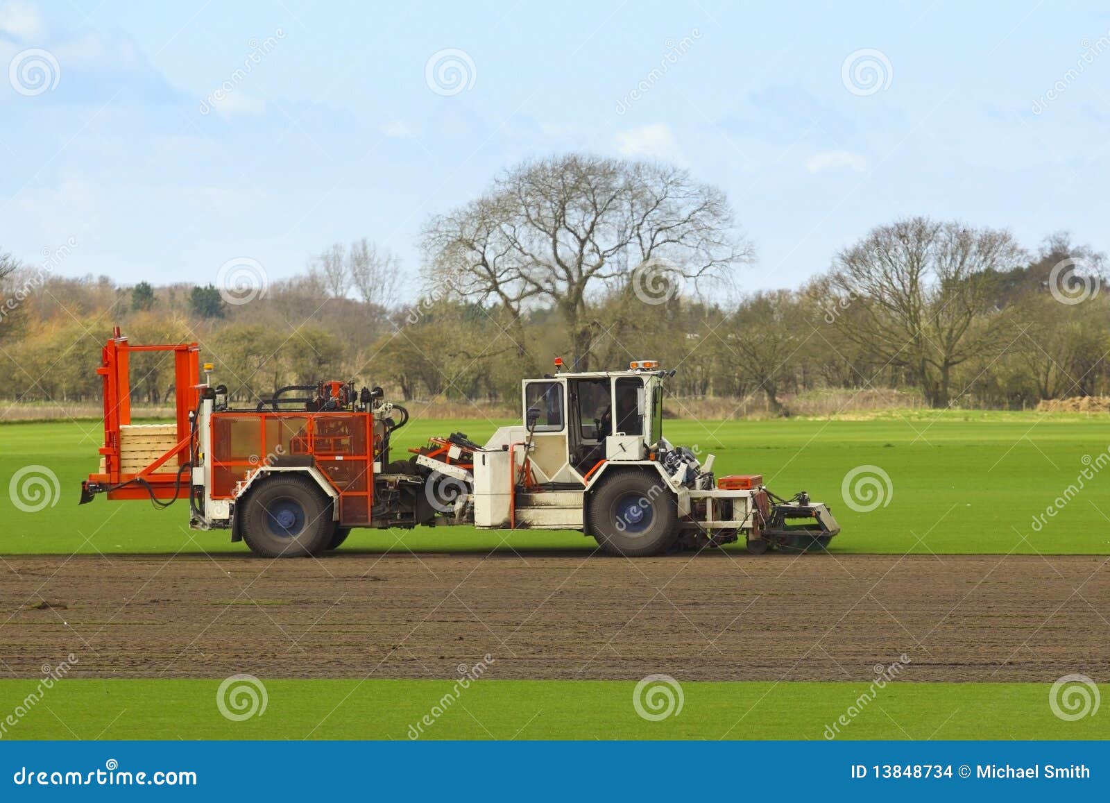 Turf lifting machinery stock photo. Image of machinery - 13848734