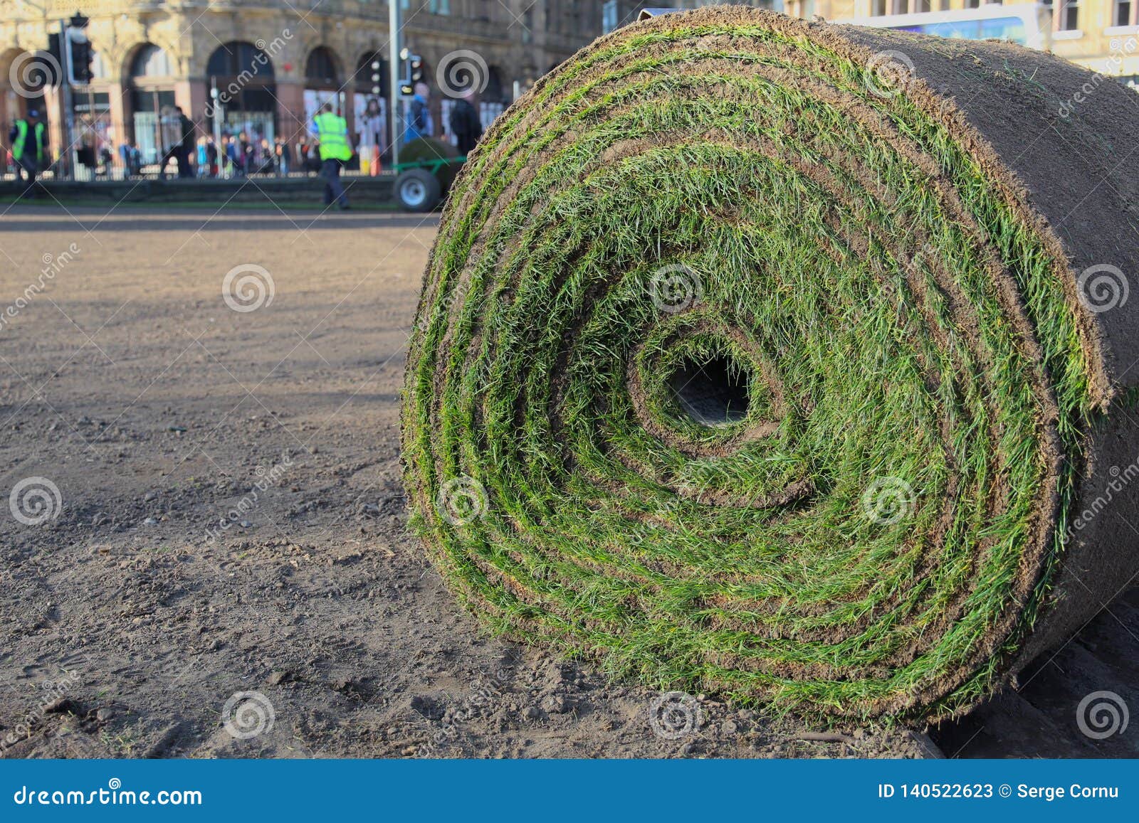 Large Turf Roll in Park in Edinburgh Stock Image - Image of park, urban ...