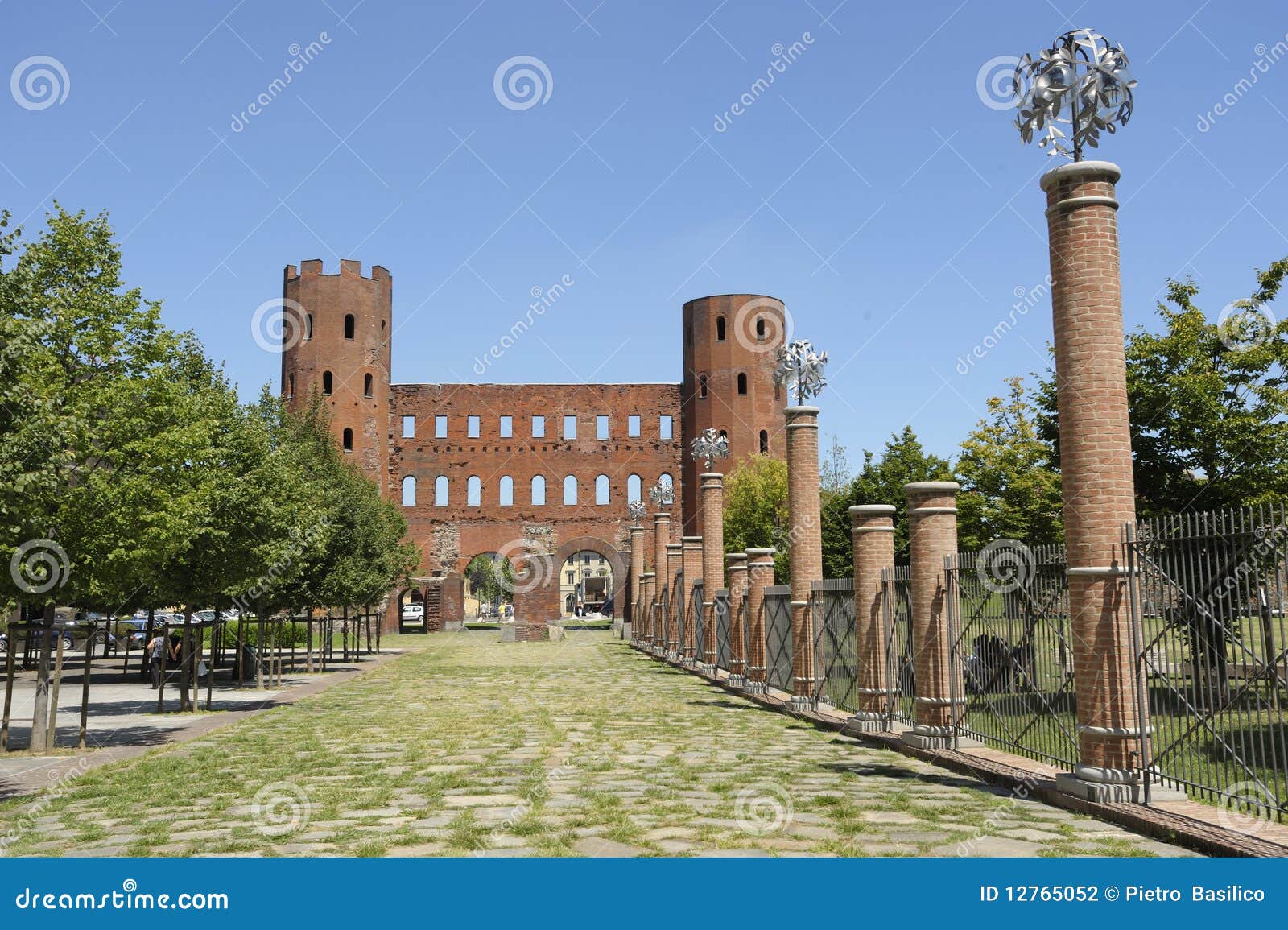 Turin ancient Roman gates stock photo. Image of road - 12765052