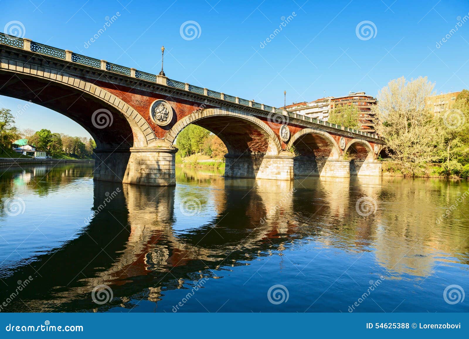 Turin bridge stock photo. Image of valentine, arch, valentino - 54625388