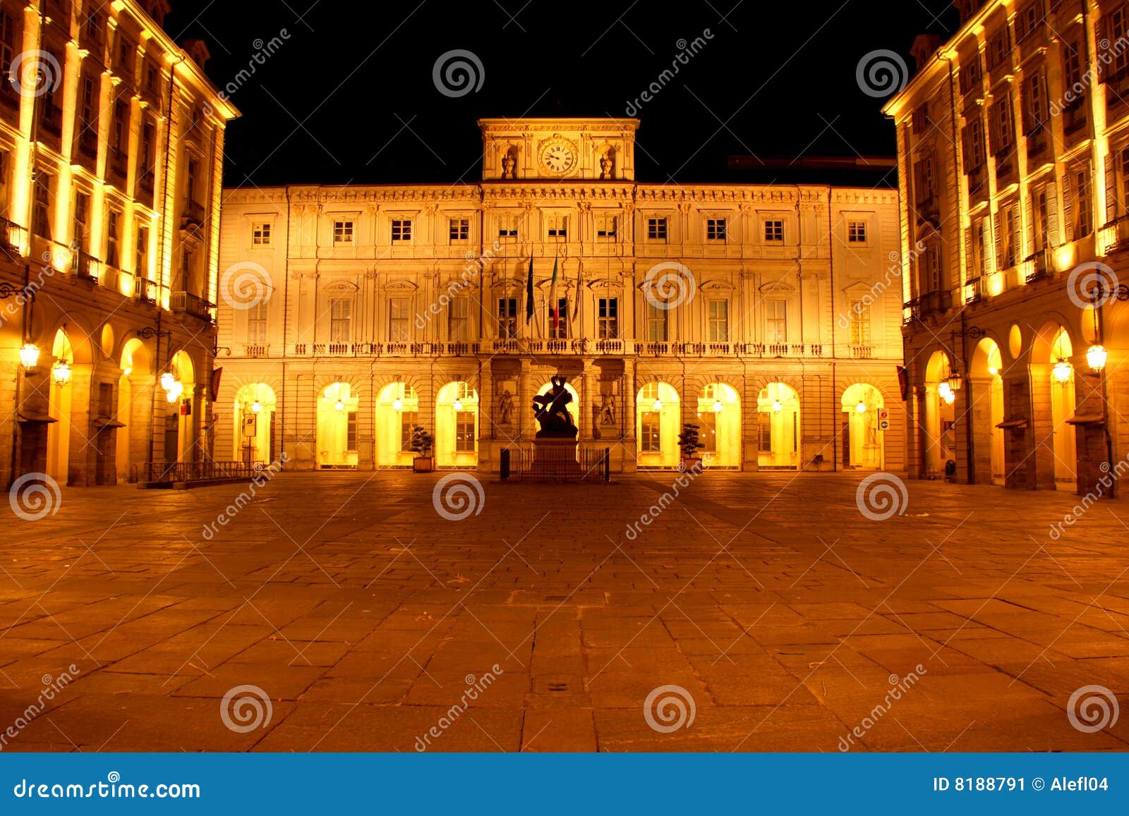 Turin City Rooftops, Mole Antonelliana Tower And Hot Air Balloon In A ...