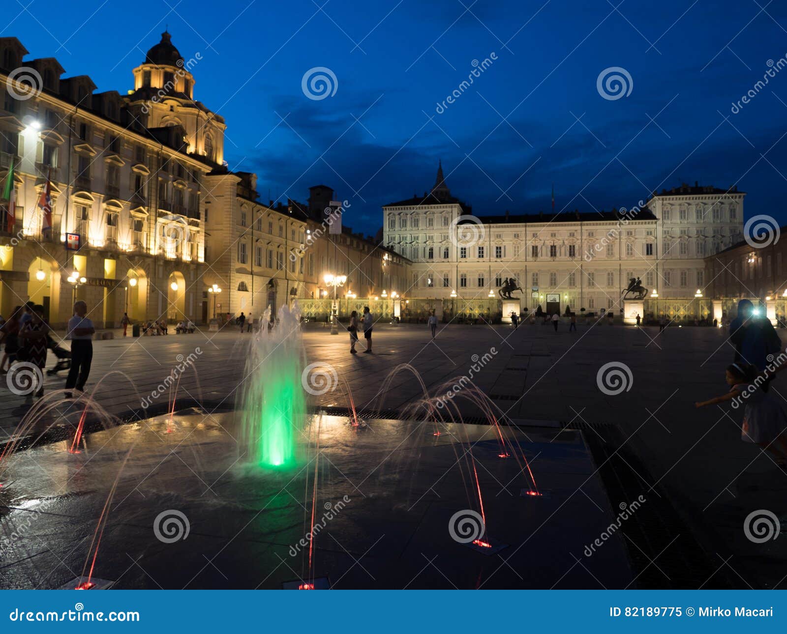 Turin Italy City in the Night Editorial Image - Image of artist, italia ...