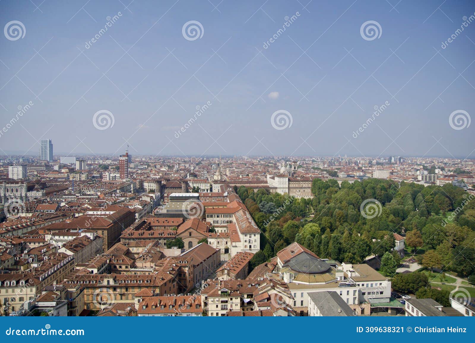 TURIN, ITALY - 15 SEP 2019: Panoramic View of the Turin Skyline from ...