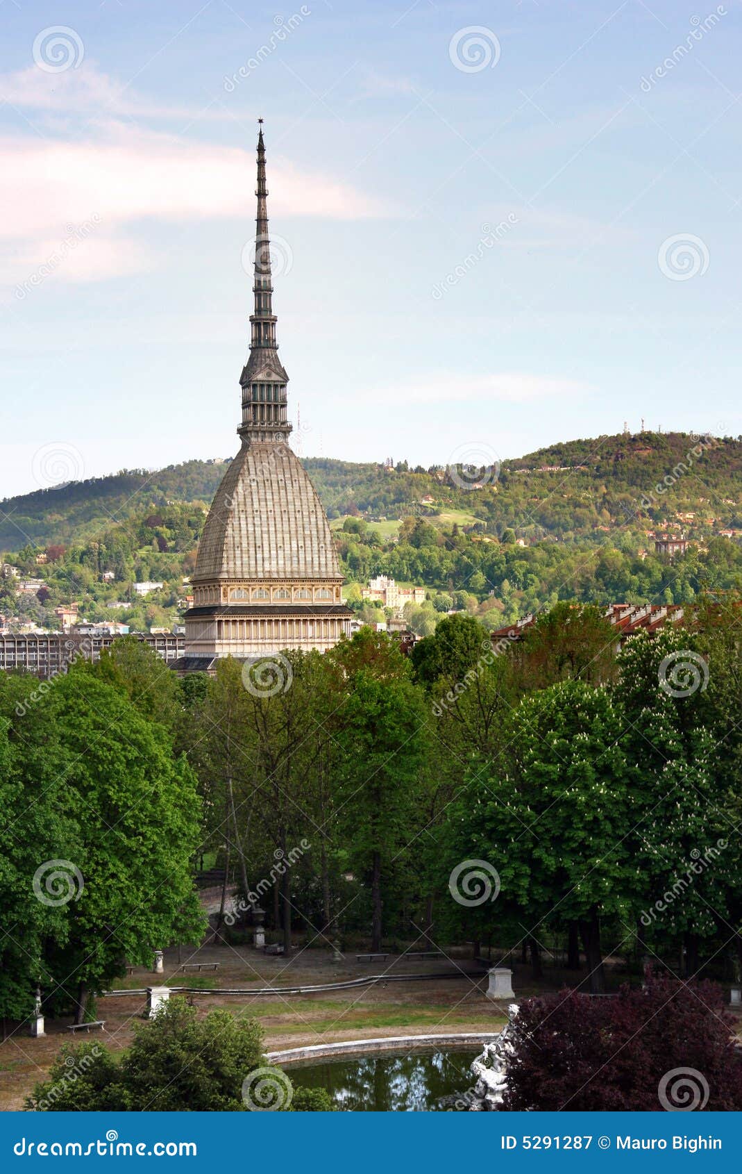 Turin landmark stock image. Image of king, garden, olympics - 5291287