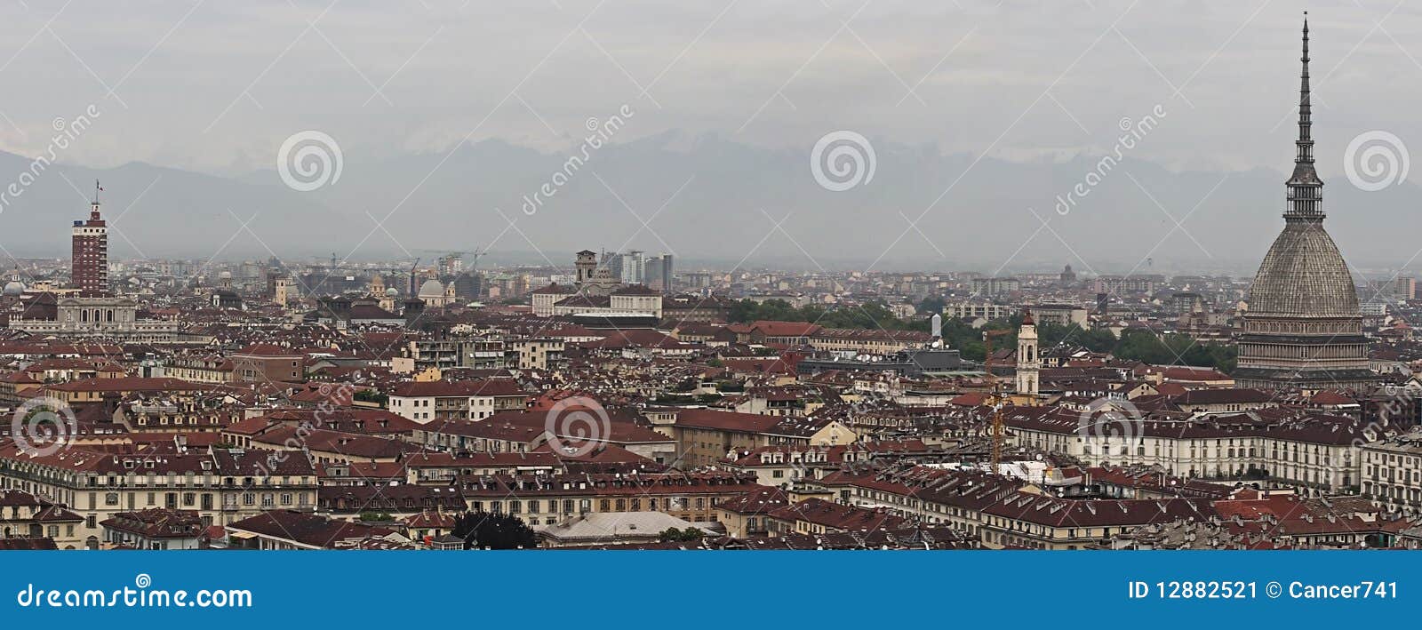 Turin Overview stock image. Image of historic, architecture - 12882521