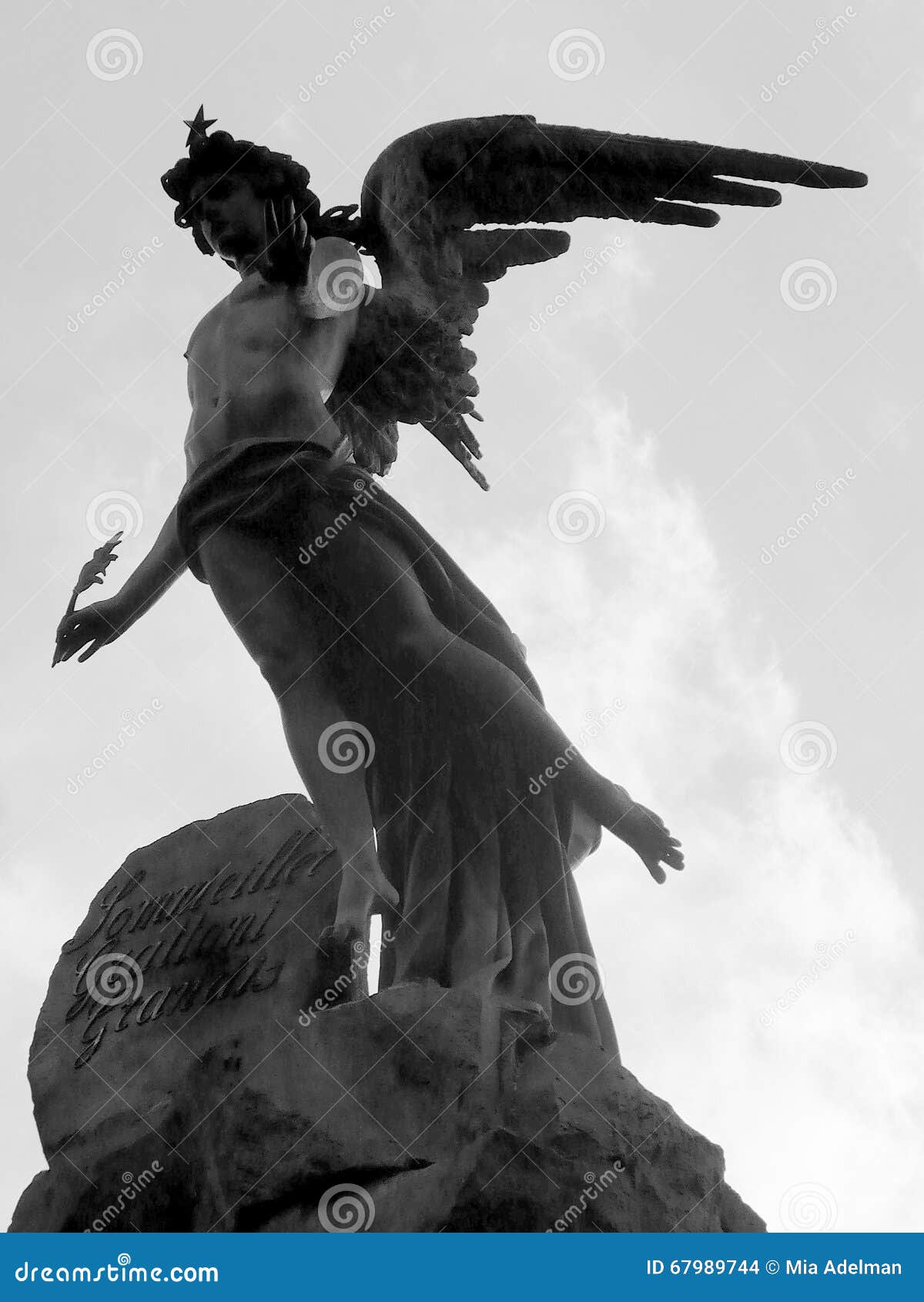 Turin Statuto angel stock photo. Image of stone, fountain - 67989744