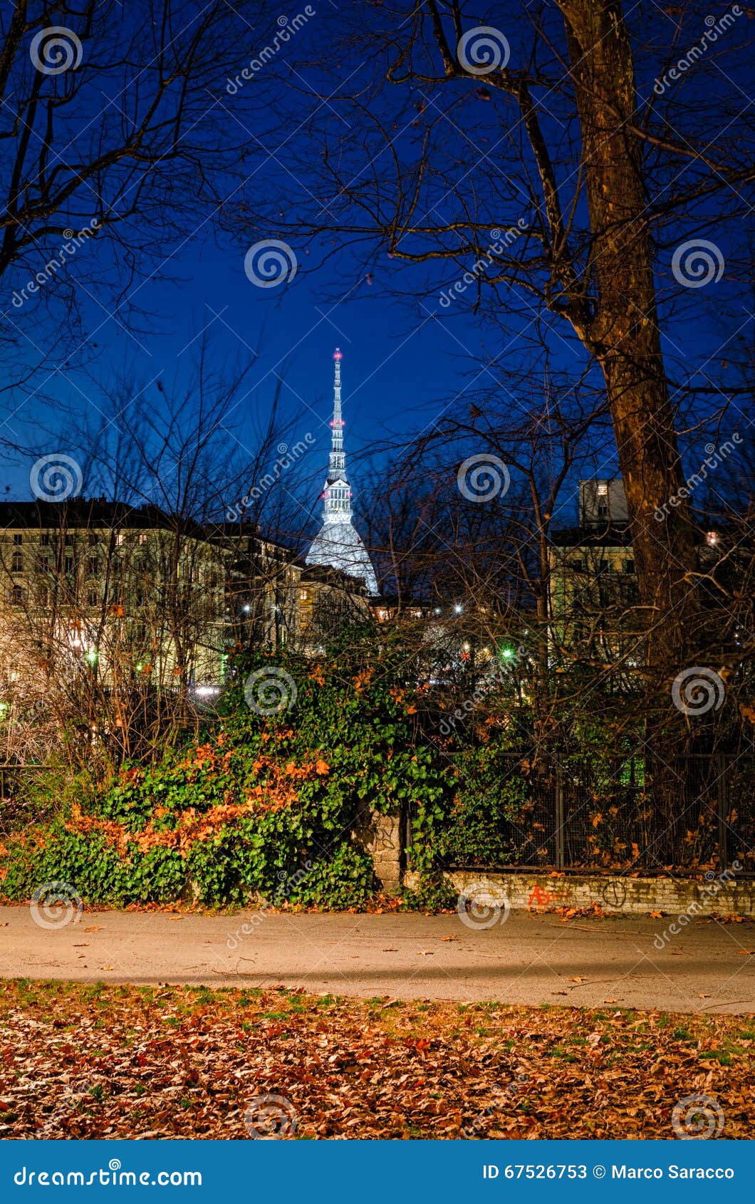 Turin (Torino) Night View with Mole Antonelliana Stock Image - Image of ...