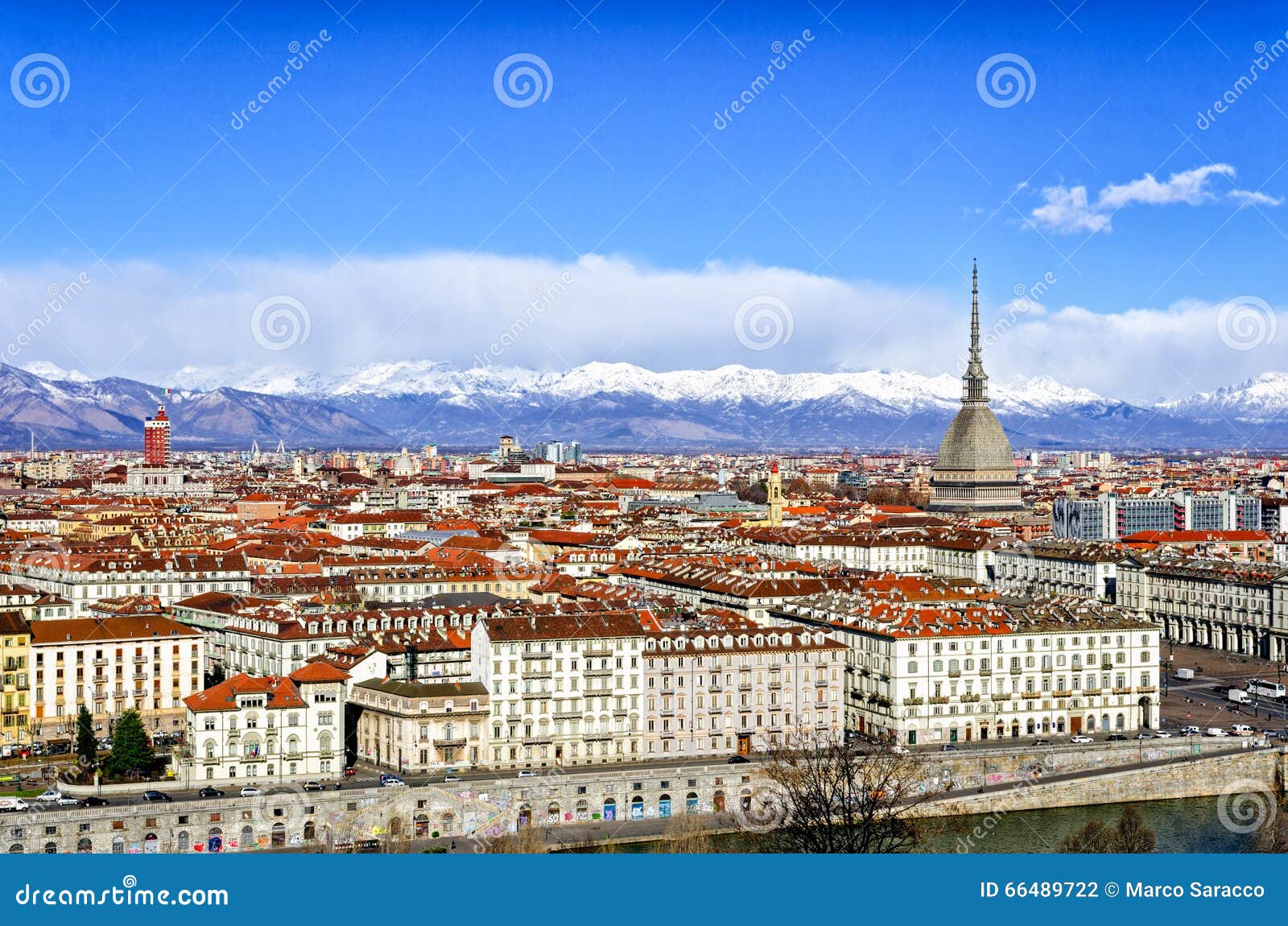 Turin (Torino) Panorama with Mole Antonelliana Stock Photo - Image of ...