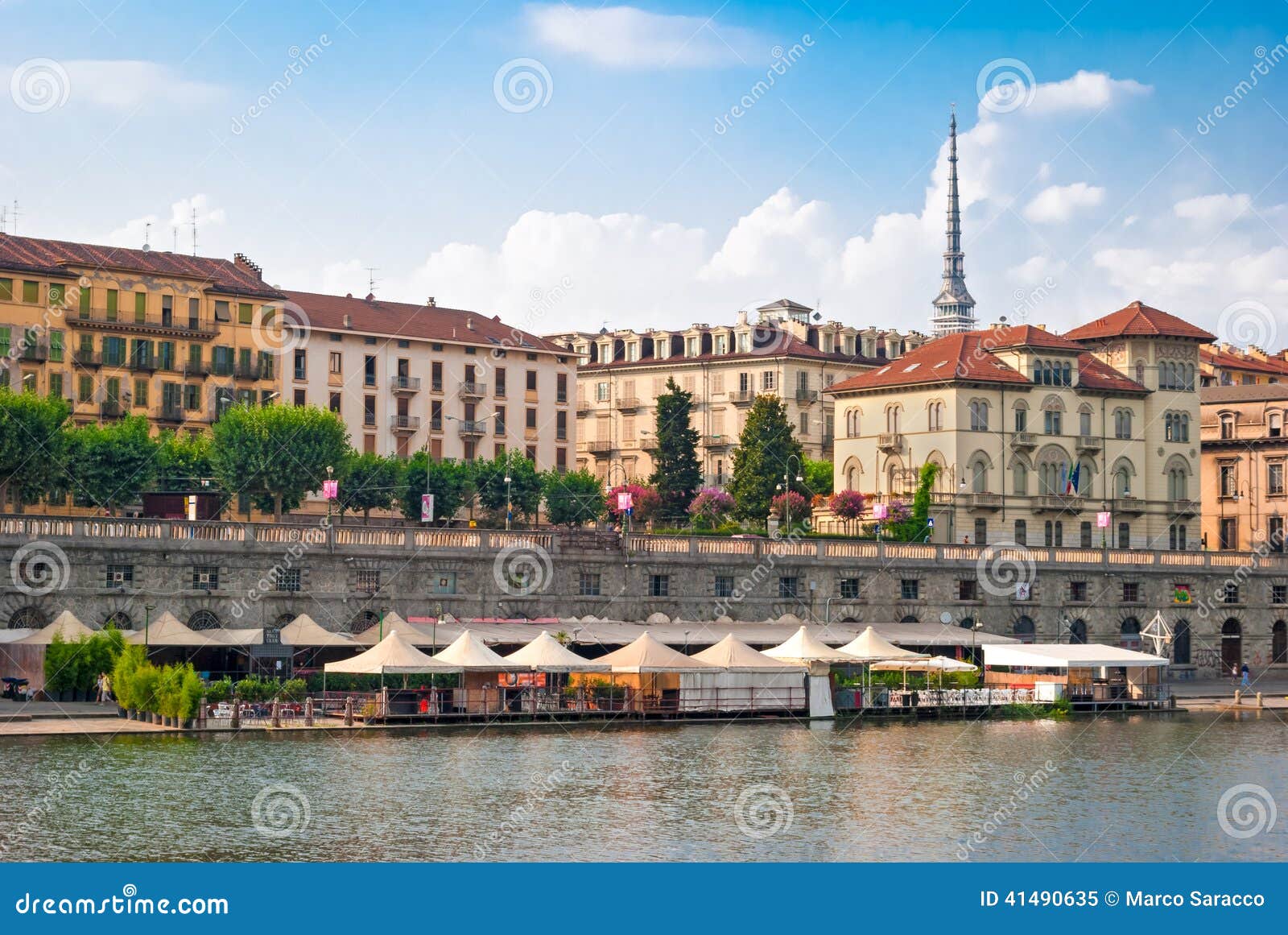 Turin (Torino), River Po and Murazzi Stock Image - Image of turin ...