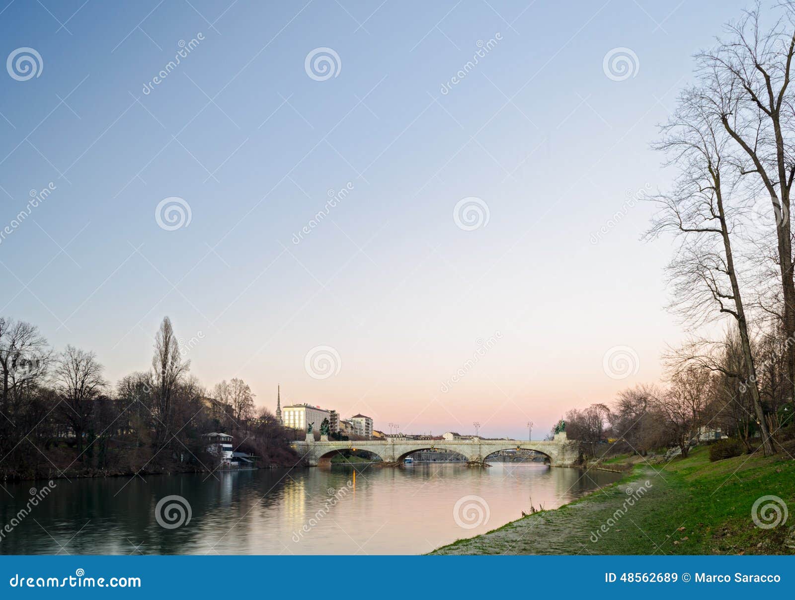 Turin (Torino), river Po stock image. Image of landscape - 48562689