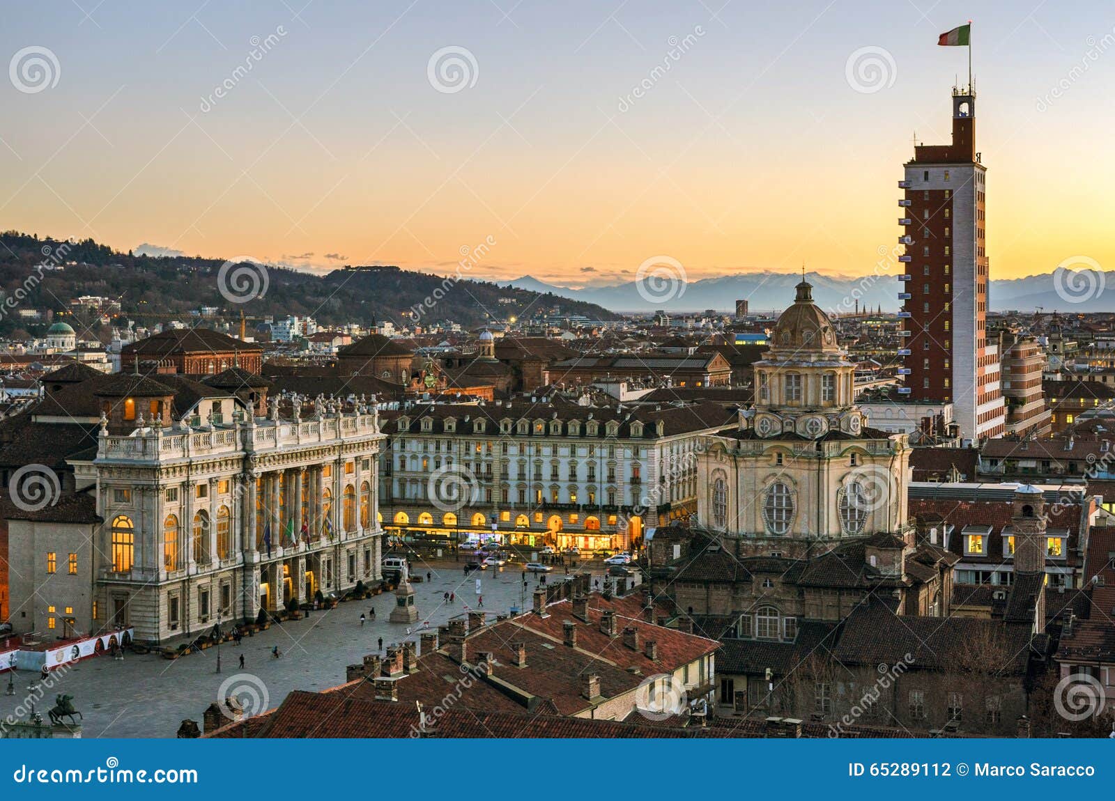 Turin (Torino), View from the Cathedral Tower Stock Photo - Image of ...