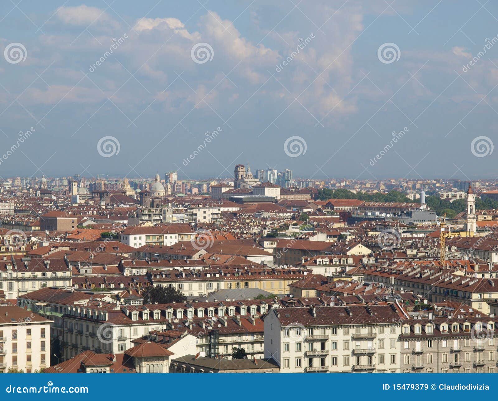 Turin view stock image. Image of italia, panorama, hill - 15479379