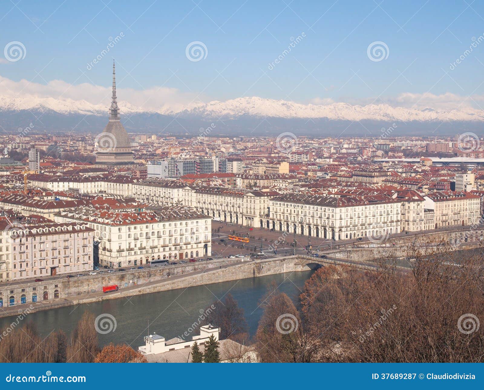 Turin view stock image. Image of view, mole, europe, scene - 37689287