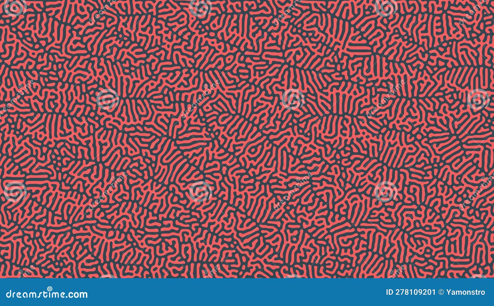 Turing Diffusion Abstract Organic Pattern Vector Red Wide Abstract ...