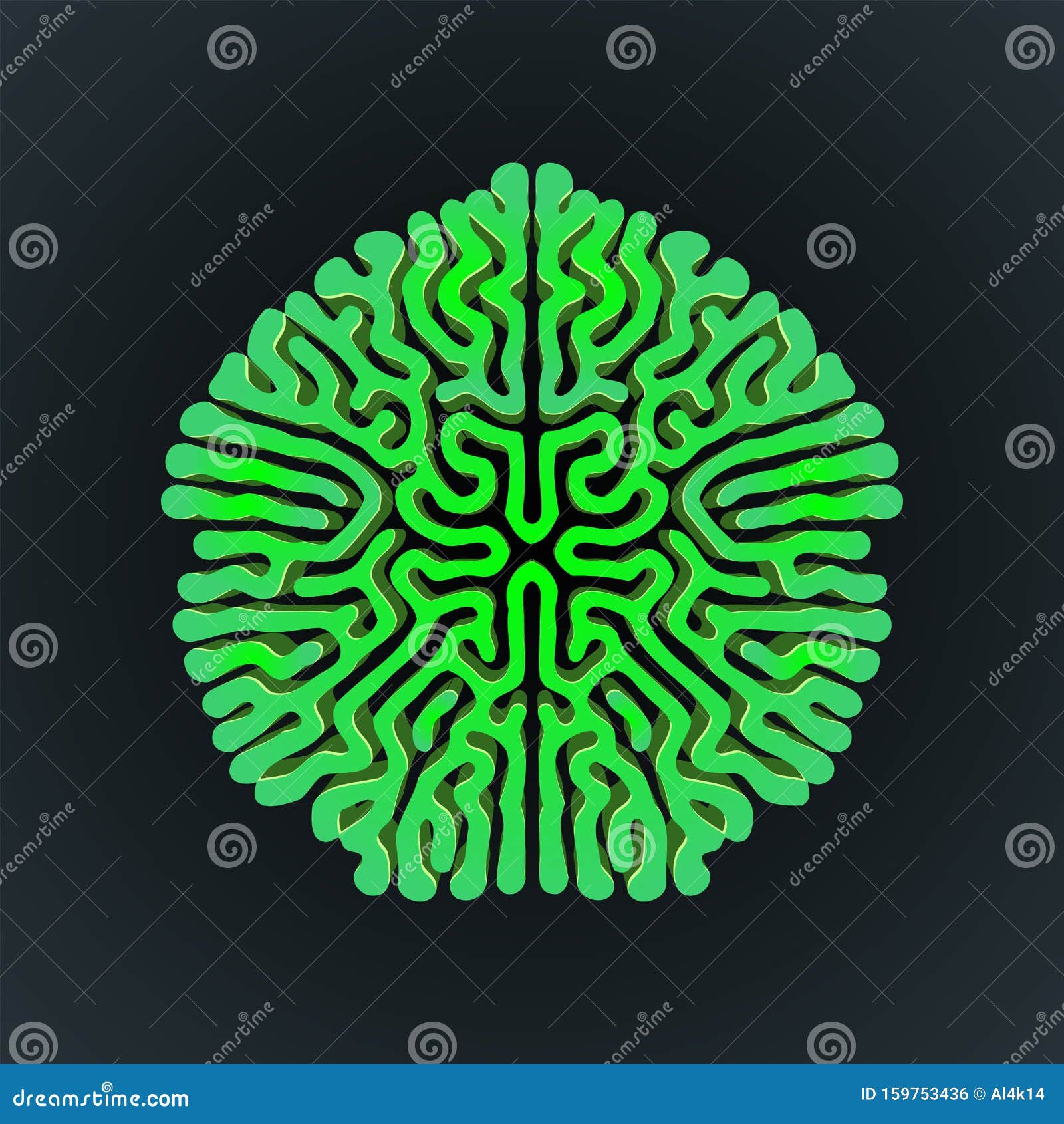Turing Morphogenesis Reaction Diffusion Pattern Cartoon Vector ...