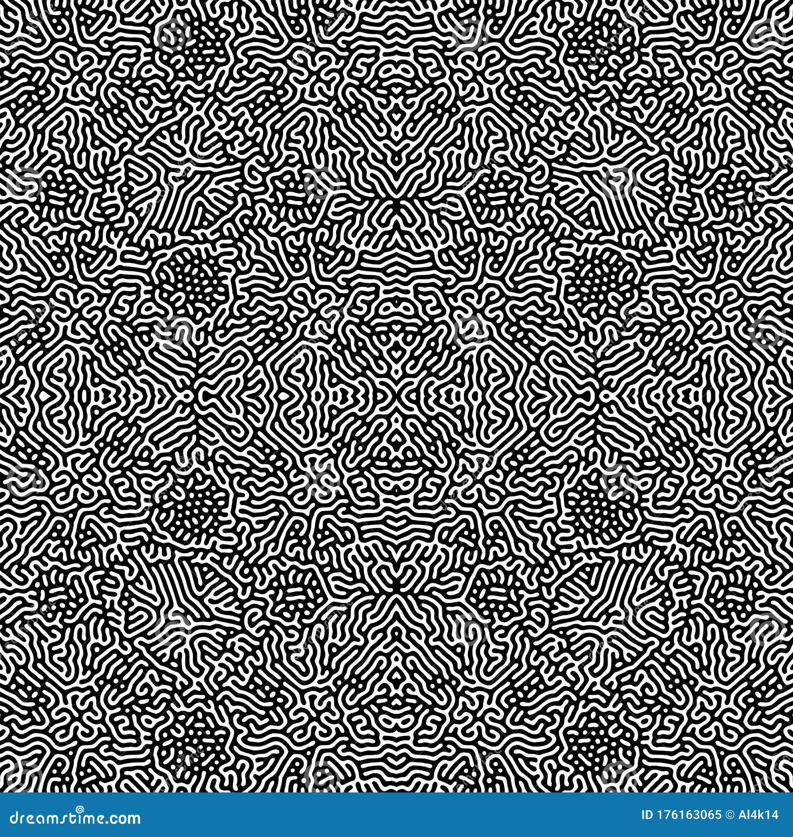 Turing Morphogenesis Reaction Diffusion Pattern Cartoon Vector