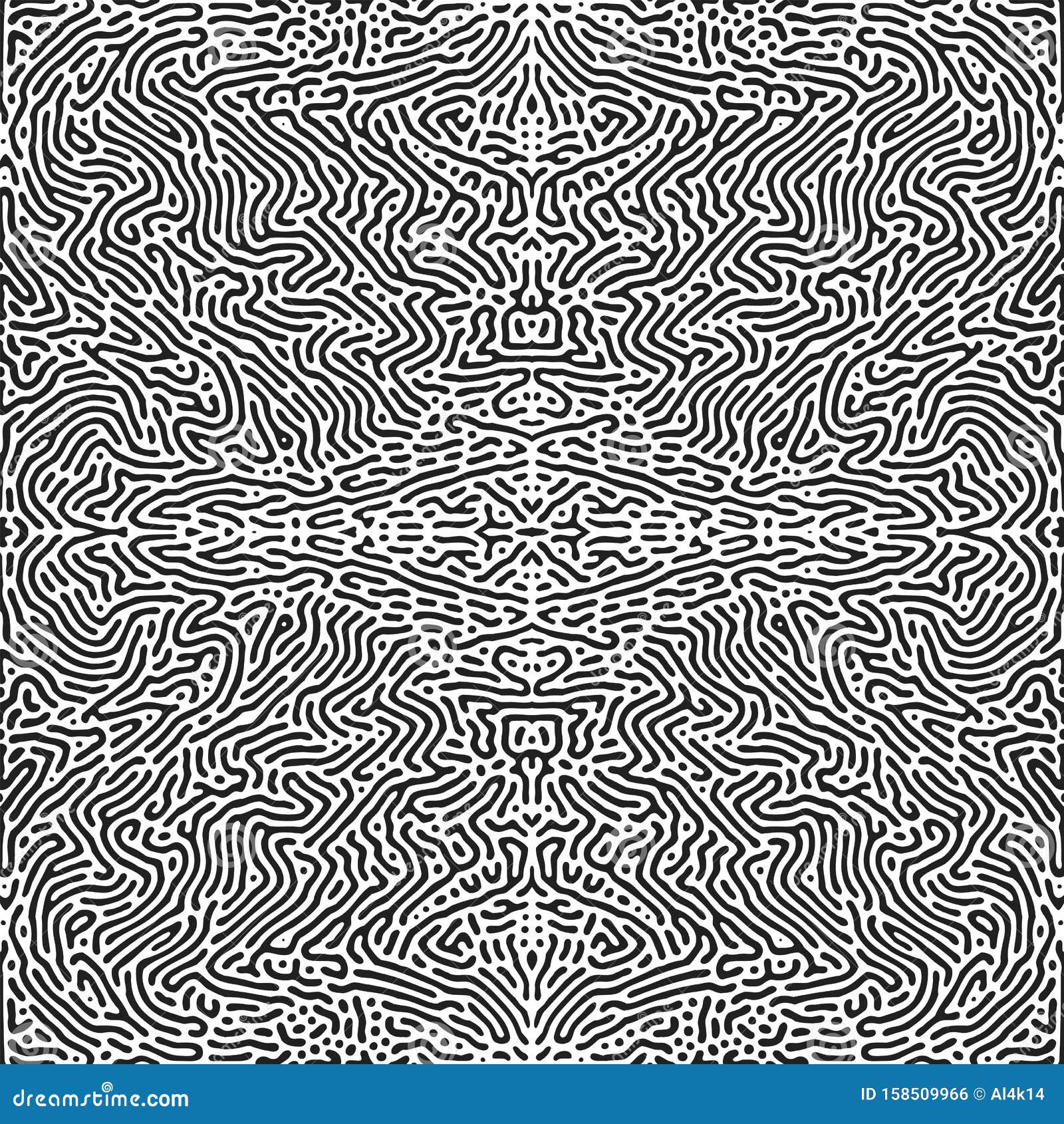 Turing Morphogenesis Reaction Diffusion Pattern Stock Vector
