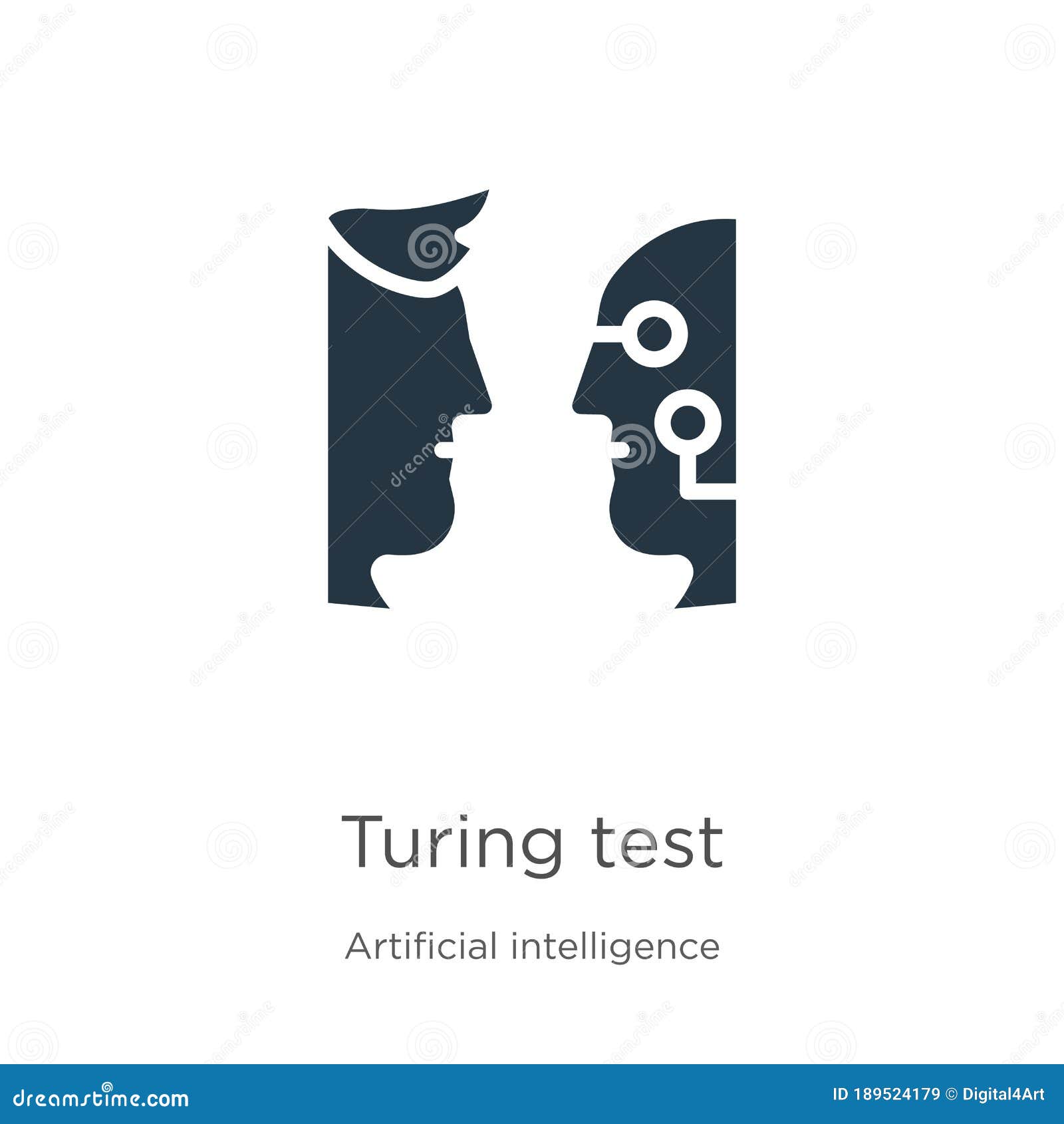 Turing Test Icon Vector. Trendy Flat Turing Test Icon from Artificial ...
