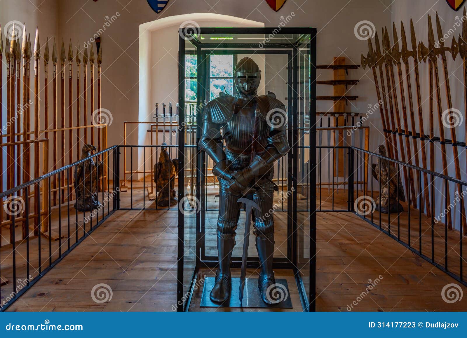 Turjak, Slovenia, 24 June 2023: Weaponry at the Turjak Castle in ...