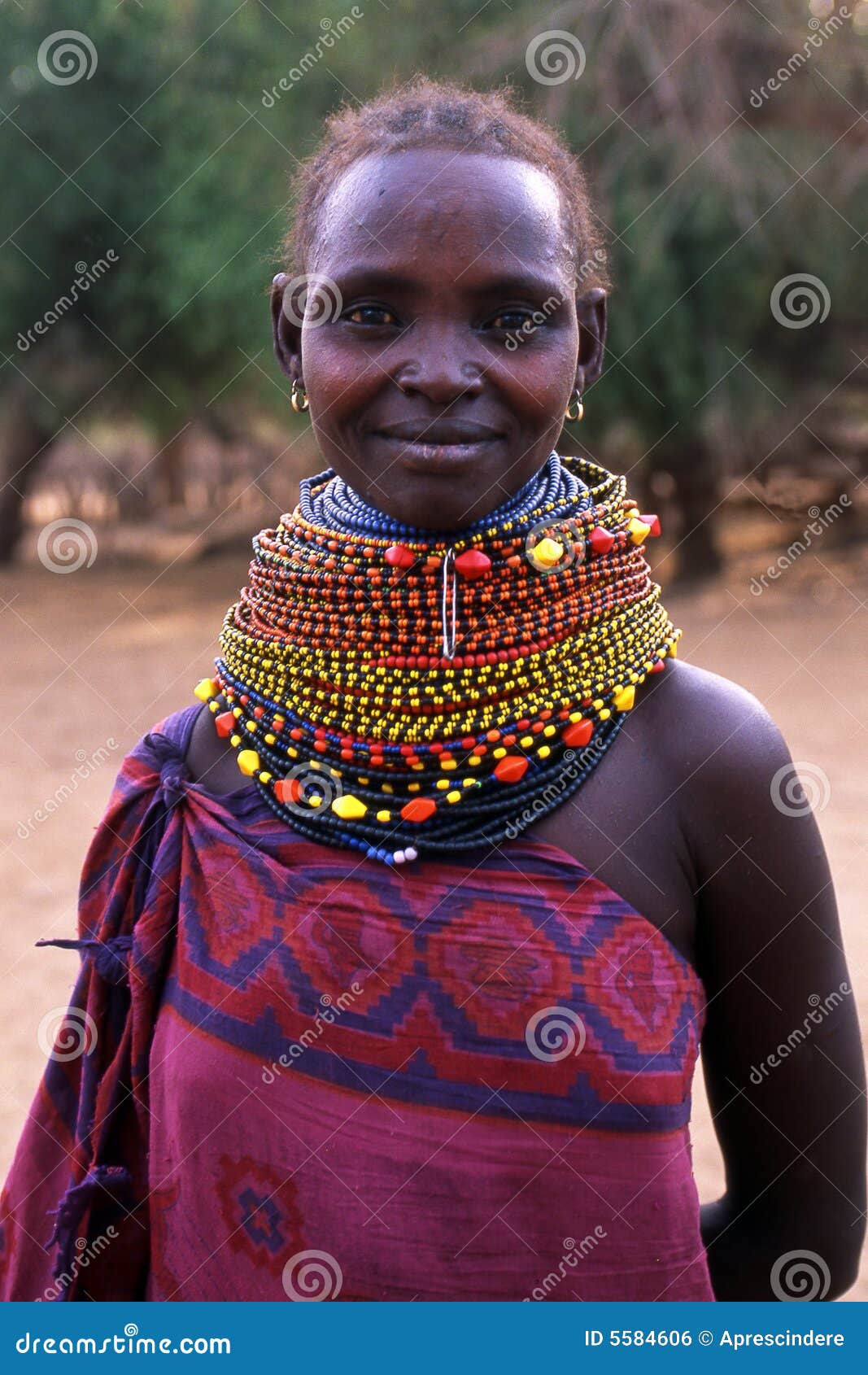 Turkana woman portrait editorial photo. Image of bead - 5584606