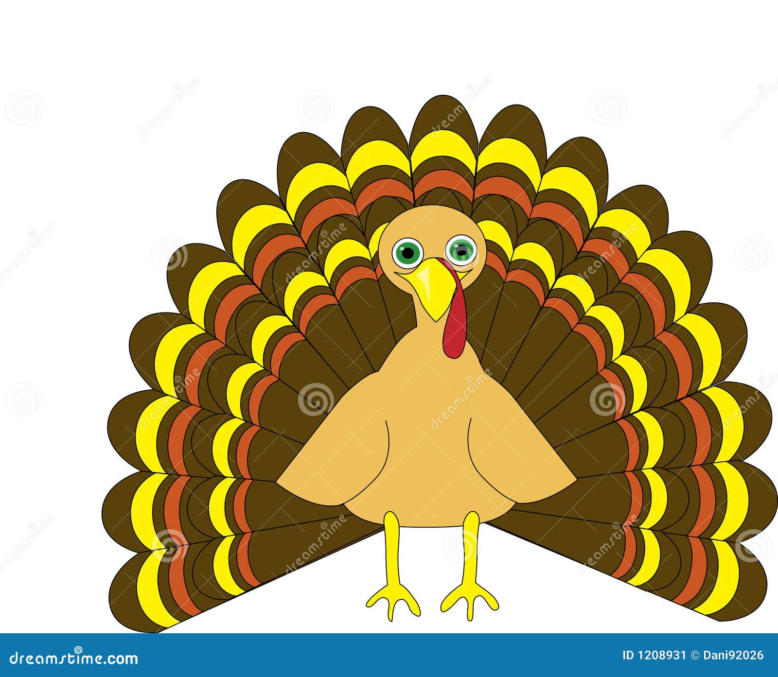 Turkey stock illustration. Illustration of farm, animal - 1208931