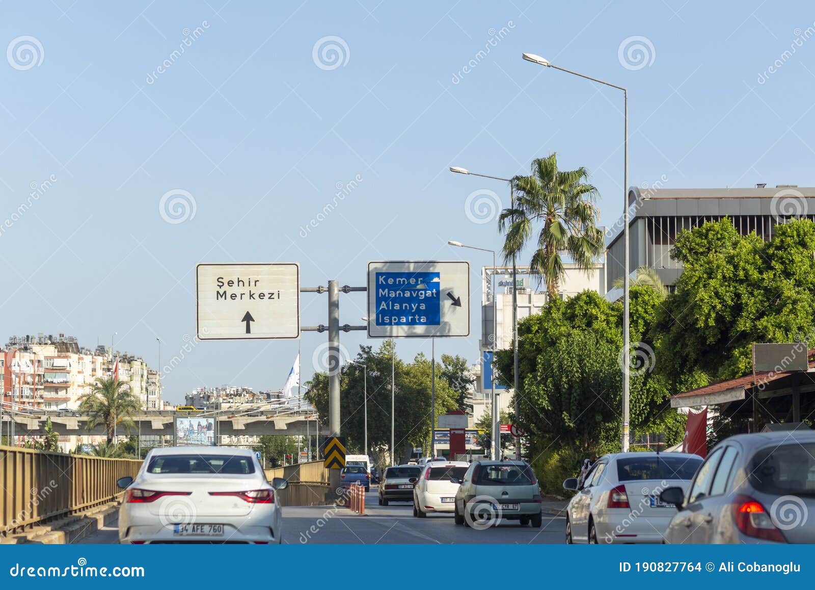 Turkey / Antalya City Road Signs Editorial Stock Image - Image of ...