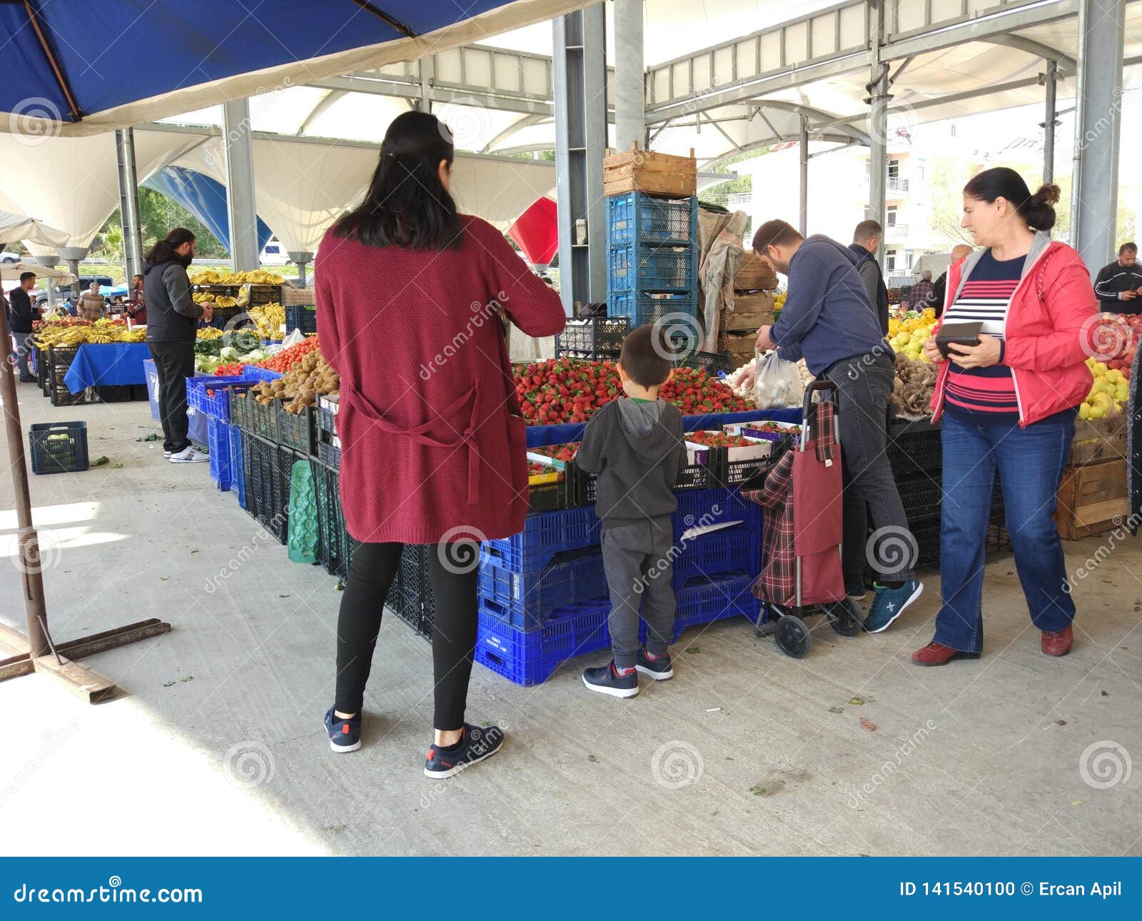 Turkish Bazaar Fruit and Vegetable Stall Editorial Image - Image of ...