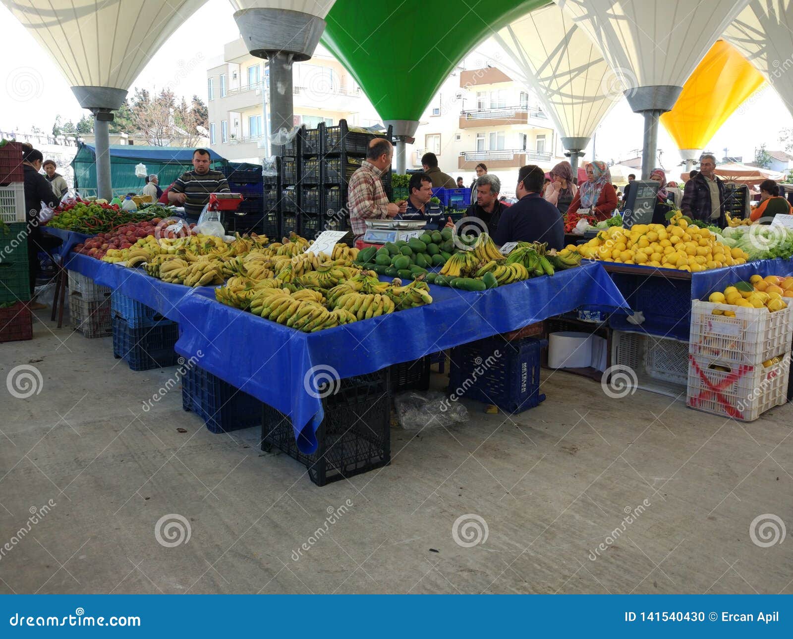 Turkish Bazaar Fruit and Vegetable Stall Editorial Image - Image of ...