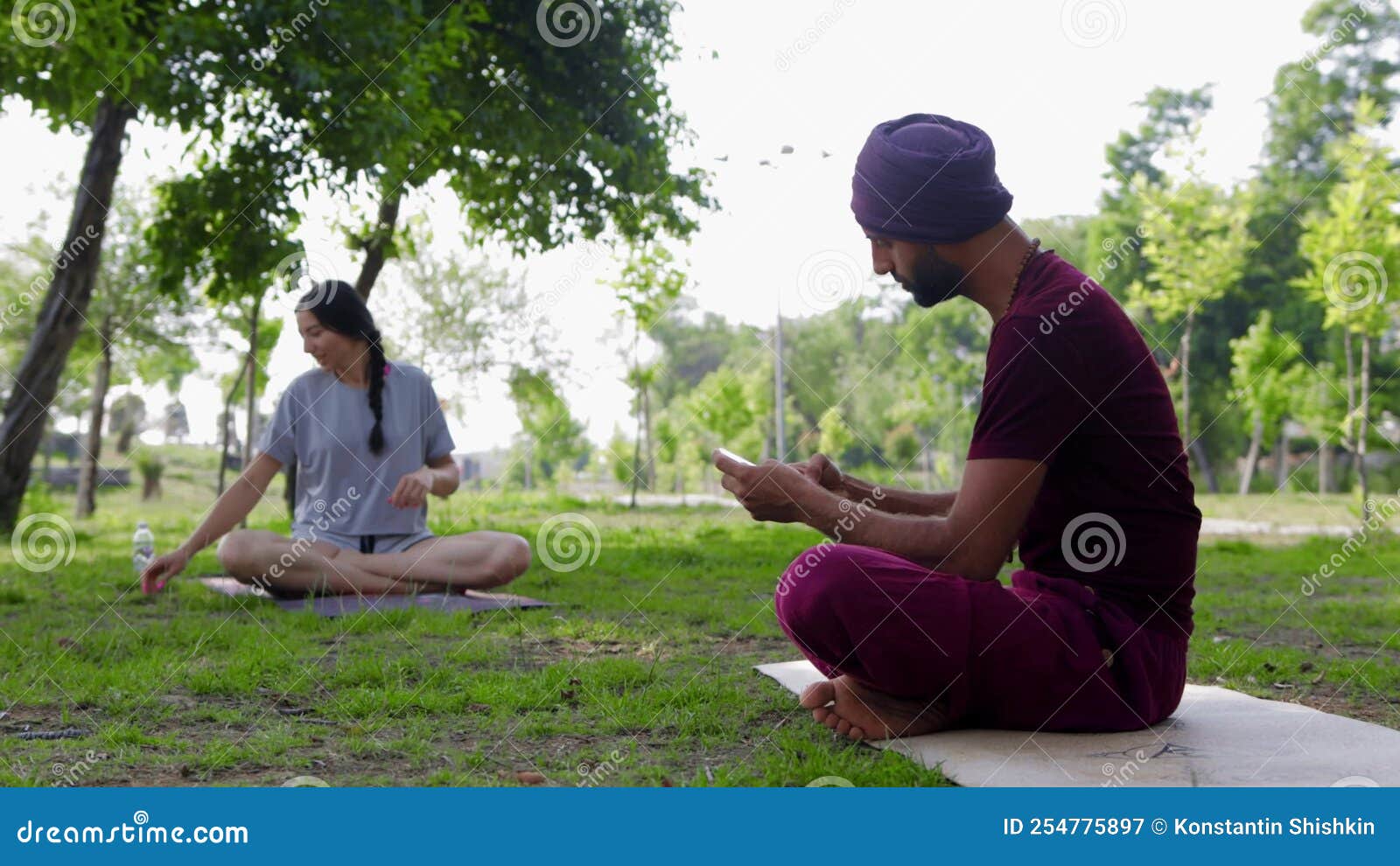TURKEY, ANTALYA 07-06-2022: Yoga Practice in the Park Stock Video ...