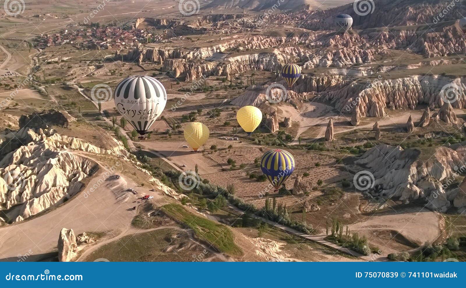 Turkey balloon ride editorial stock image. Image of badlands - 75070839