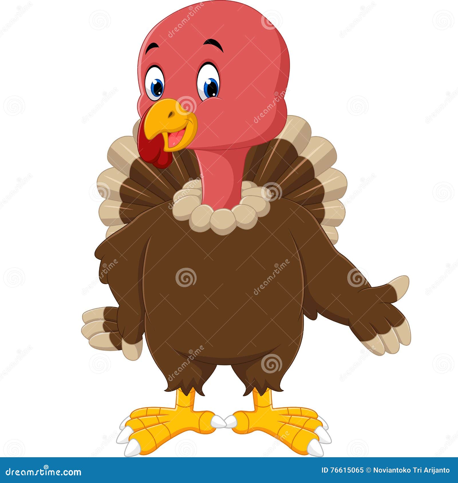 Turkey bird cartoon stock vector. Illustration of cartoon - 76615065
