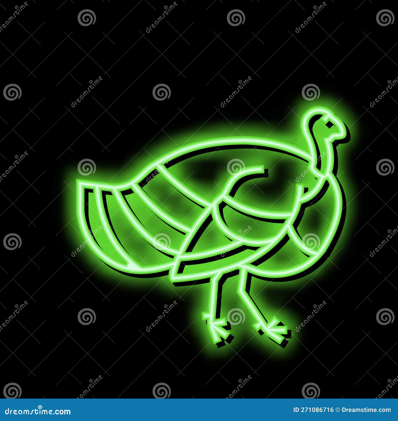 Turkey Bird Neon Glow Icon Illustration Stock Vector - Illustration of ...