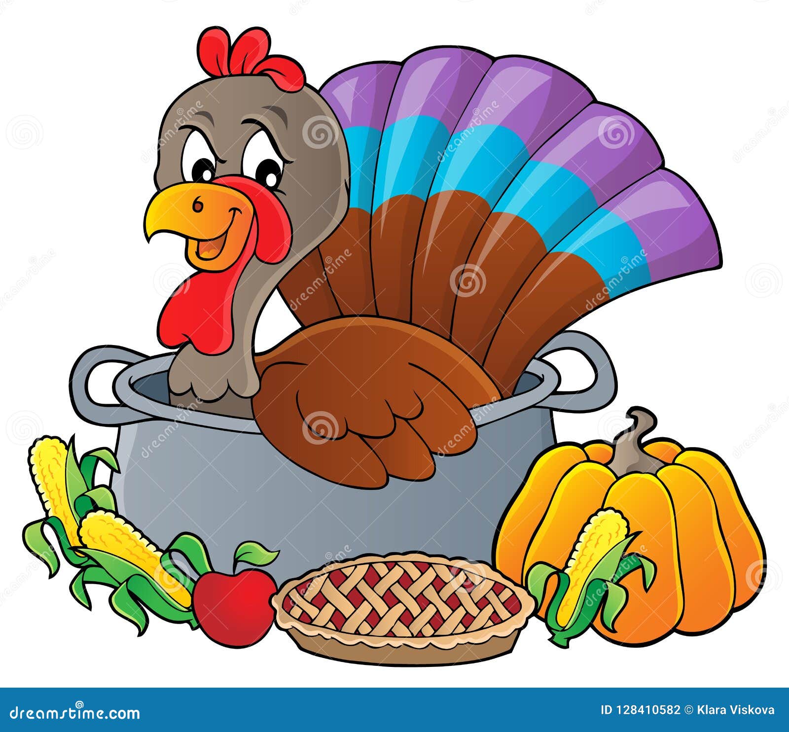 Turkey Bird Cartoon Character Hiding Under A Bag Barks Vector ...