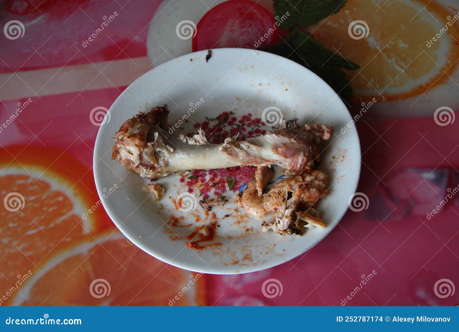 Turkey Bones on a Plate after Eating Stock Photo - Image of gourmet ...