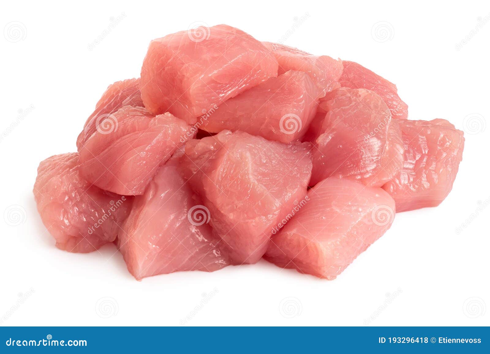 Turkey breast stock photo. Image of isolated, chunks - 193296418
