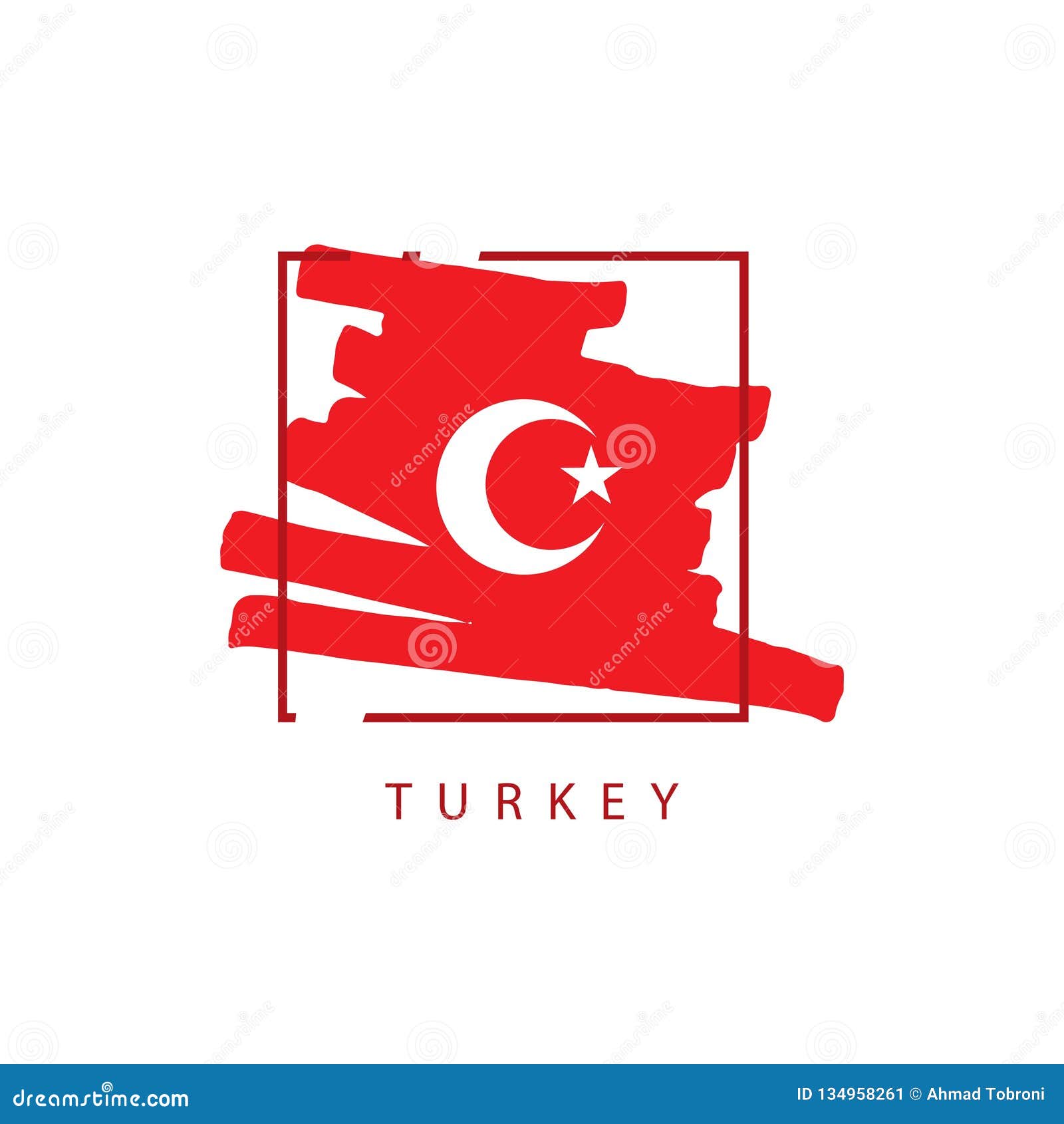Turkey Brush Logo Vector Design Illustration Stock Vector ...