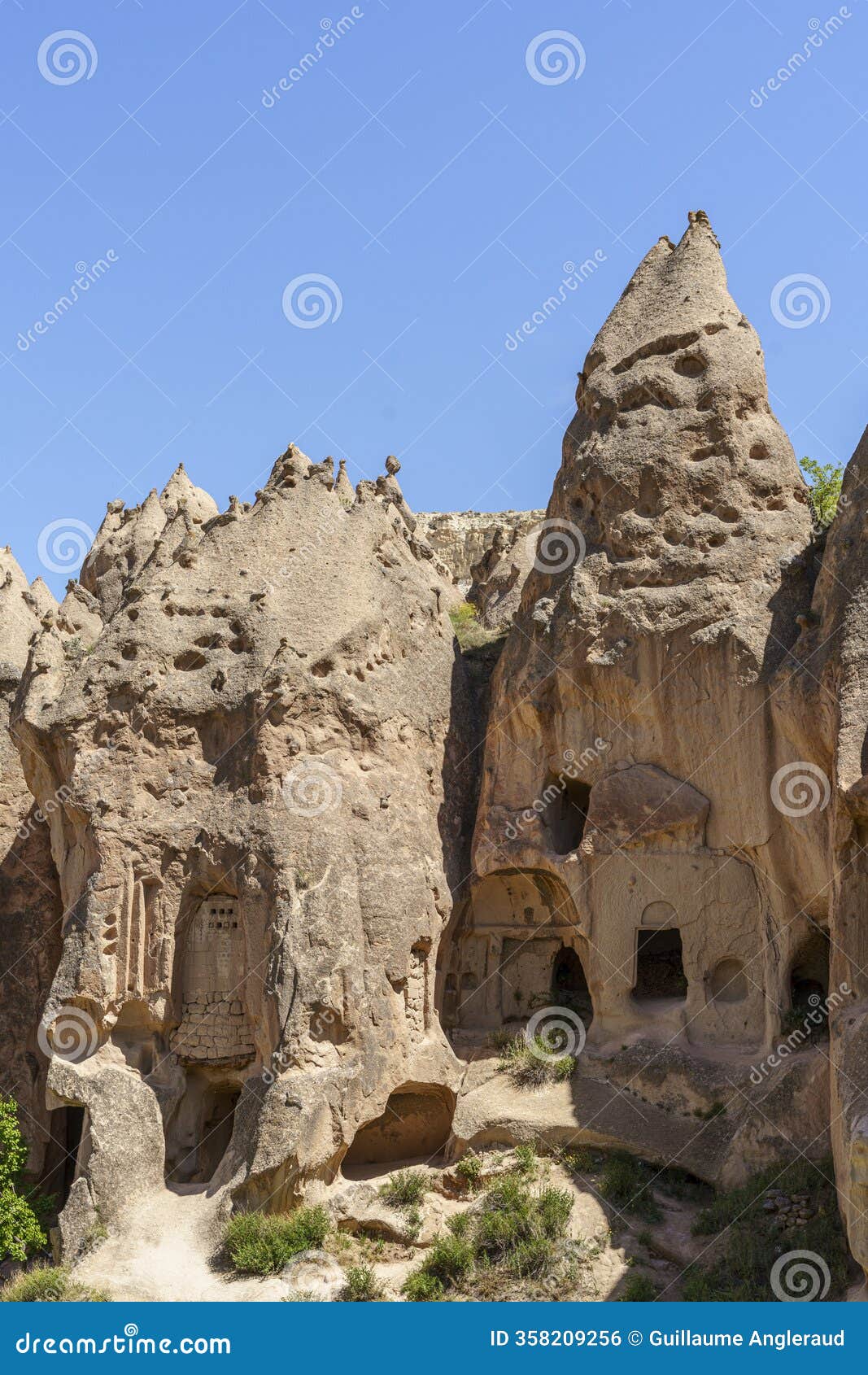 Turkey - Cappadocia - Zelve Valley Rock Formations Stock Photo - Image ...
