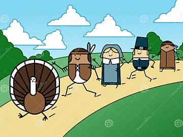 Turkey chase stock vector. Illustration of bird, comic - 21356775