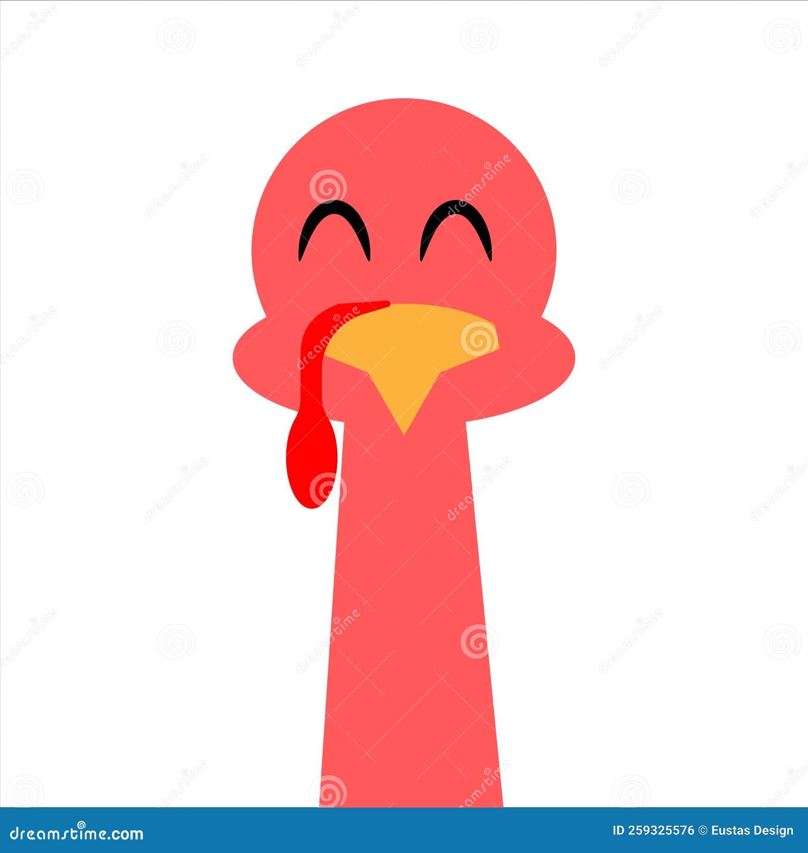 Turkey Chicken Head Vector Illustration Stock Vector - Illustration of ...