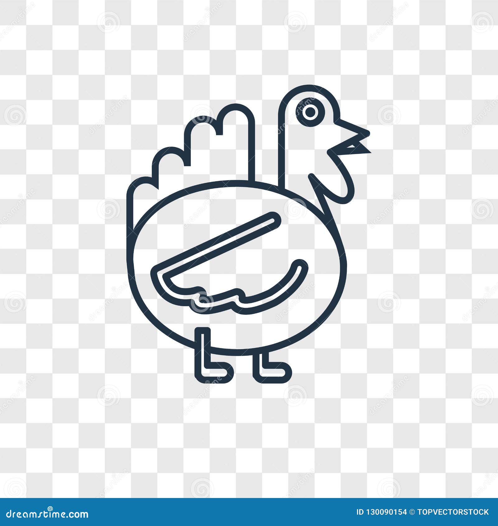 Turkey Concept Vector Linear Icon Isolated on Transparent Background ...