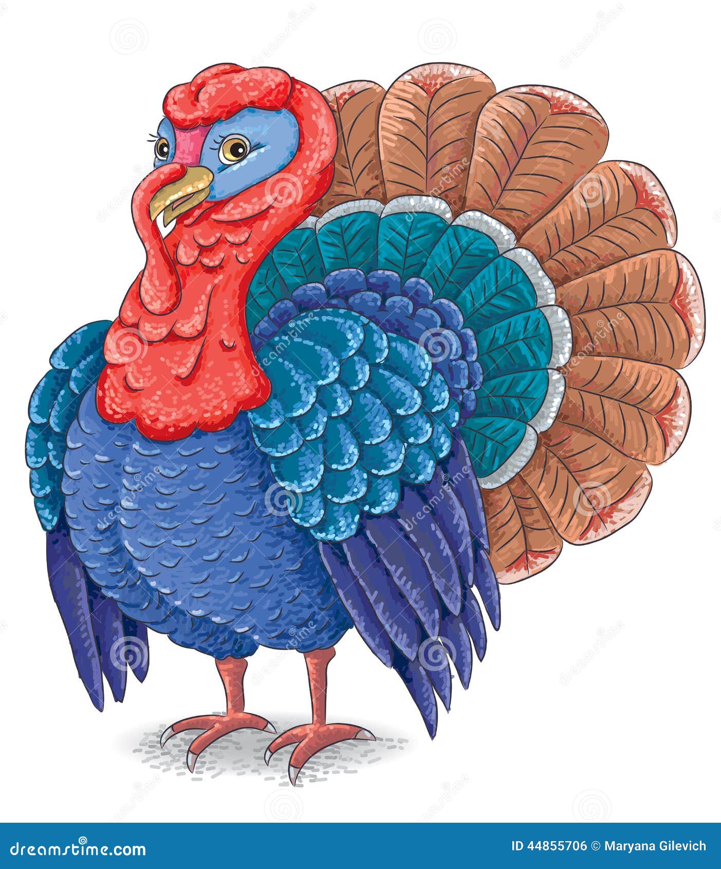 Turkey stock vector. Illustration of poultry, celebration - 44855706